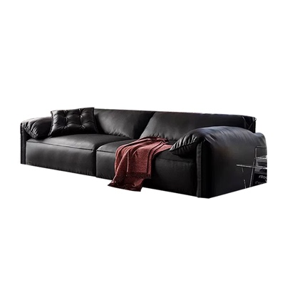 自营意式baxter大象耳朵真皮沙发客厅直排464