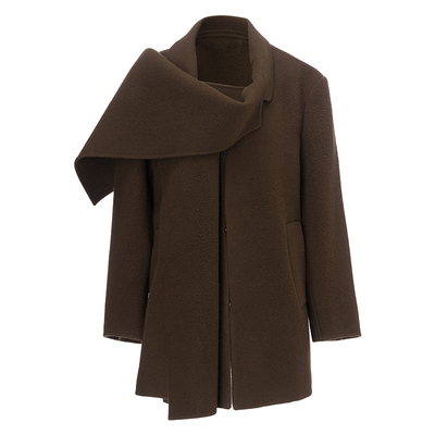 EO设计师品牌多穿造型围巾领大衣