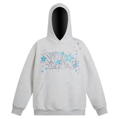 小尼力五角星烫钻连帽卫衣