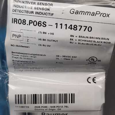 议价Baumer堡盟 M8非屏蔽型接近开关 IR08.P06S-11148770 全新原