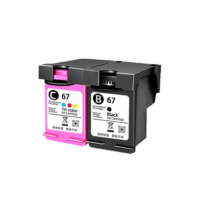 适用惠普67墨盒可加墨HP2330黑彩