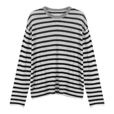 VeegaChic撞色立体条纹T恤