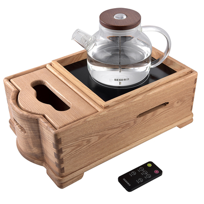 新功遥控水曲柳木电陶炉煮茶壶