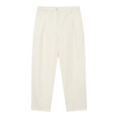 kleeklee光泽灯芯绒褶裥锥裤