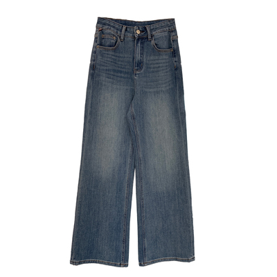 秋季四面弹直筒牛仔裤女