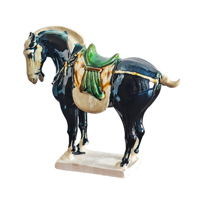 中国国家博物馆三彩釉陶马摆件