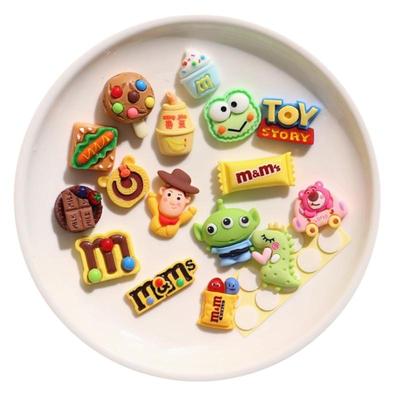 卡通牛仔树脂配件无痕贴食玩装饰