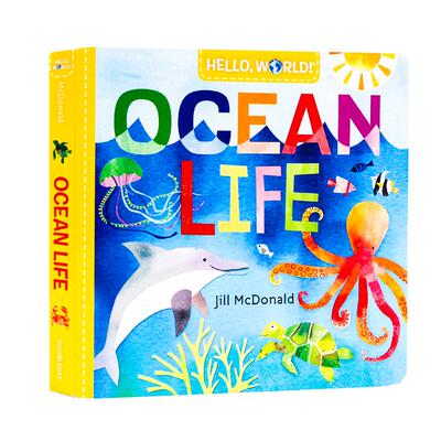 你好科学小世界 海洋生命 Hello, World!Ocean life 英文原版绘本 幼儿科普百科绘本 STEM启蒙图画书 亲子早教认知 纸板书
