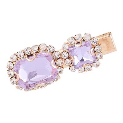 浪漫复古紫色甜美水钻发夹刘海夹