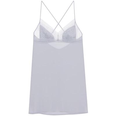 爱慕花影系列25夏季睡衣女性感细带带胸垫蕾丝吊裙家居服AM42A761