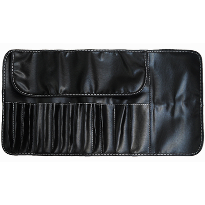 黑色皮质绑绳套刷笔袋收纳包