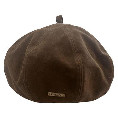 Karaya棕色八角贝雷帽大头围