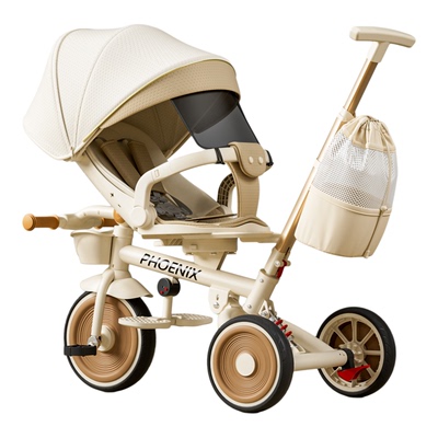 凤凰牌儿童三轮车可双向推行