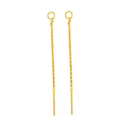 百泰首饰黄金耳线流苏配件