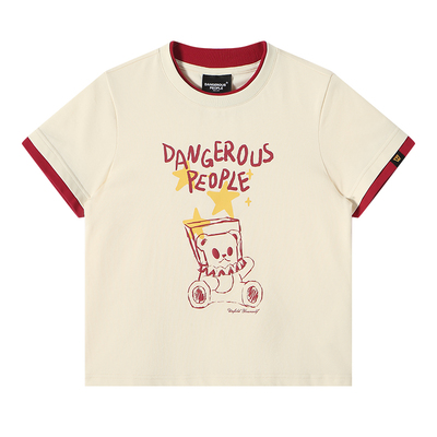 薛之谦dsp手绘小熊印花短袖T恤