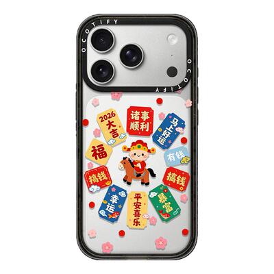 CASETiFiY新年大吉财神小马适用苹果16pro磁吸iPhone17promax手机壳15创意14网红13防摔卡通华强北平替潮壳女
