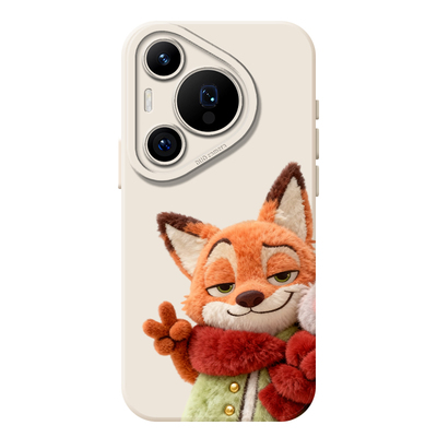 适用毛绒尼克情侣手机壳朱迪可爱