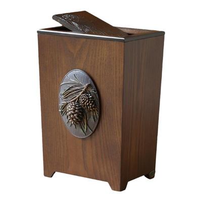 那澜多好摇盖实木大容量垃圾桶