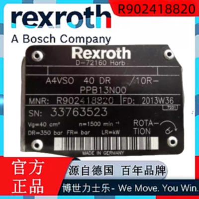 Rexroth力士乐柱塞泵R902418820A4VSO40DR10RPPB13Nz00