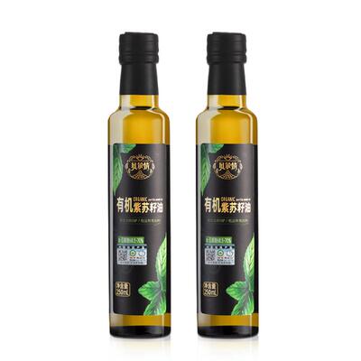 【中国紫苏之乡】500ml有机纯紫苏食用油苏子籽油宝亚麻酸油