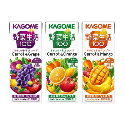 可果美进口果蔬汁3口味组合装3盒