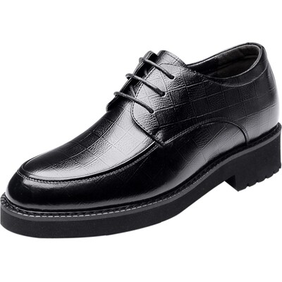 厚底增高10cm夏季超轻商务风皮鞋