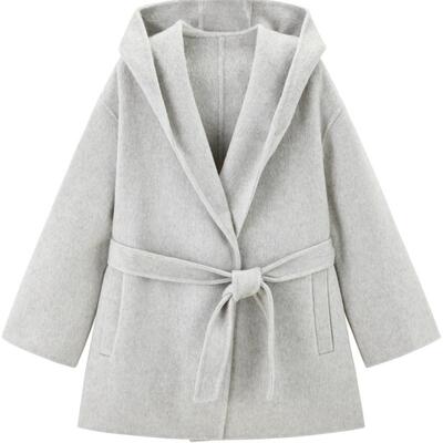 【商场同款】乐町冬斗篷双面毛呢大衣浴袍外套C1AAE4207