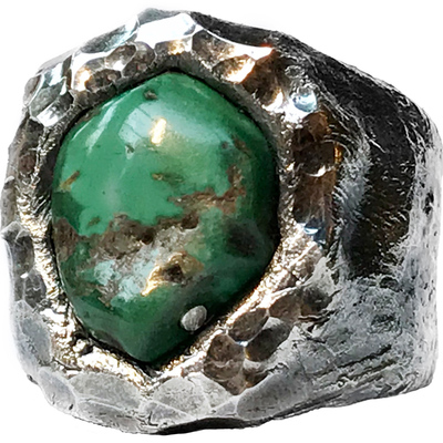 跋折罗vajra原创顽石纯银戒指