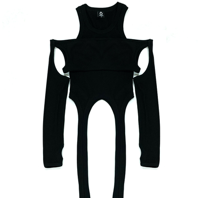 UPGREATED镭射设计可拆卸Y2K辣妹吊带两件套