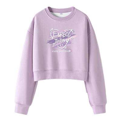 真维斯女秋冬加绒短款卫衣外套