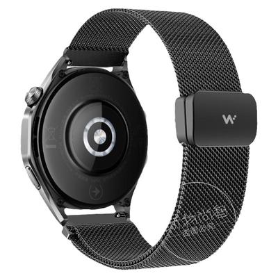 适用vivowatch5手表带watchgt2按键拆双磁吸米兰磁吸腕表带watch3星辉运动辰夜黑watch2男生女秋冬不锈钢表链