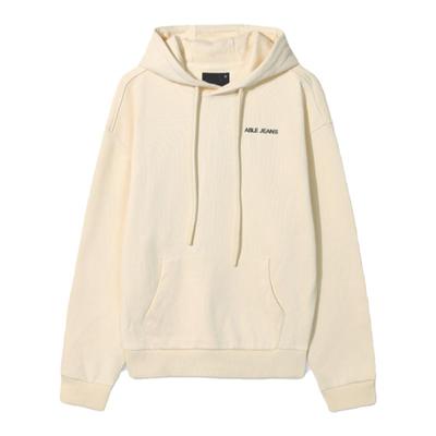 ABLEJEANS中性款水洗连帽卫衣长袖宽松潮流范套头衫百搭上衣