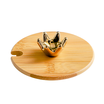 竹木杯盖通用大口径万能防尘盖子