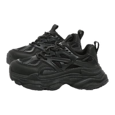 F21厚底黑色老爹鞋女2025新款