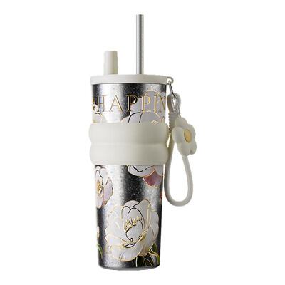 纯钛吸管水杯车载咖啡杯子大容量