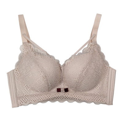 美婕世家2085AB杯3排扣上薄下厚小胸无钢圈文胸交叉聚拢通杯新款