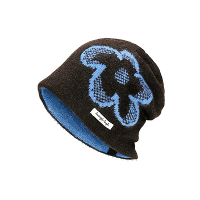 韩系ins博主同款花朵软糯针织帽