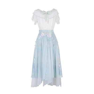 花间裳夏季绣花短袖衬衫