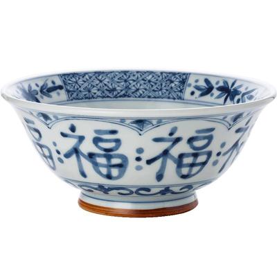 蓝凛堂福字餐具日本陶瓷饭碗盘子