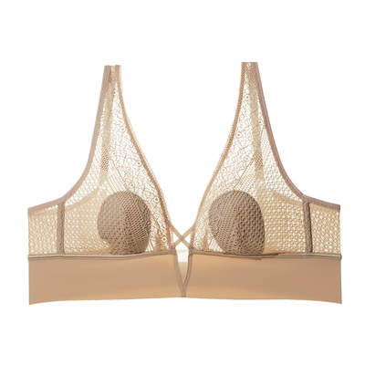 梧桐本色夏季超薄无钢圈内衣低V显瘦性感舒适露背文胸椿序WN65261