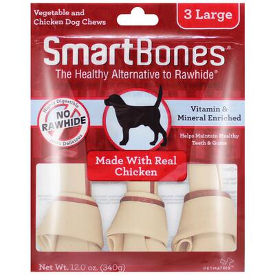 SmartBones大型犬磨牙棒狗零食