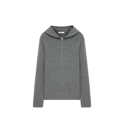 MESUX米岫25秋治愈衫系列羊毛带帽休闲针织毛衣上衣外套MNFUE421