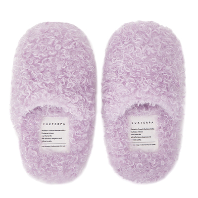 EUXTERPA欧特帕毛绒拖鞋秋冬居家室内拖保暖女地板小羊卷卷棉拖鞋