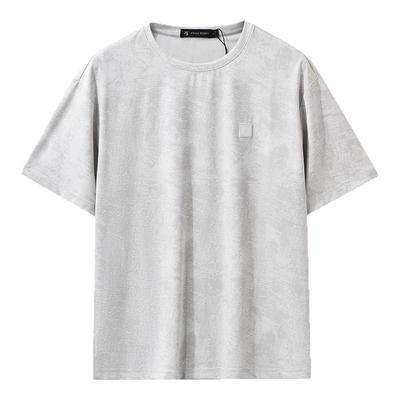 TCEB65830 保罗彼得2025夏新款男短袖T恤衫圆领花纹上衣专柜同款