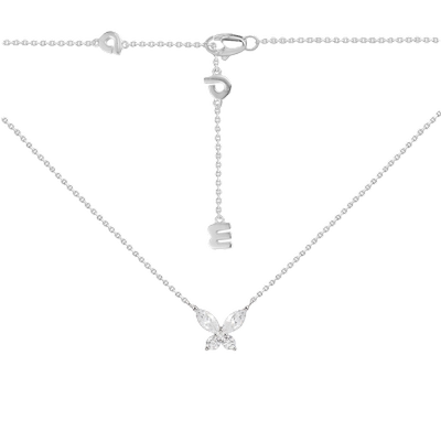 蝴蝶项链apmMONACO纯银女