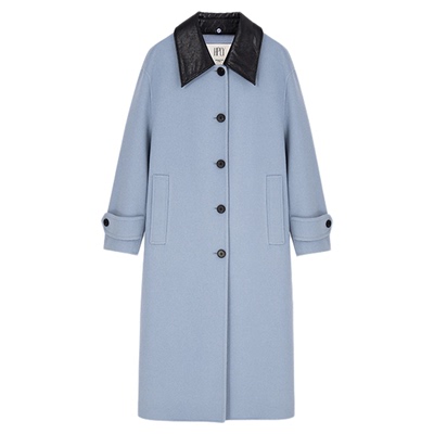 【商场同款】HPLY荷比俪2025冬新款绵羊毛落肩双面呢大衣外套‌