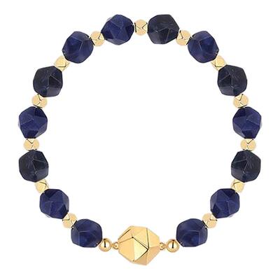 TIKOO蓝纹石黑玛瑙天然磁吸手串