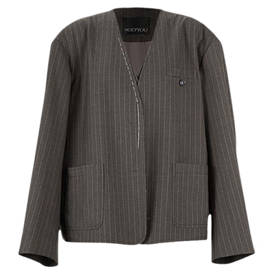 YOEYYOU双门襟倒T外套设计师款