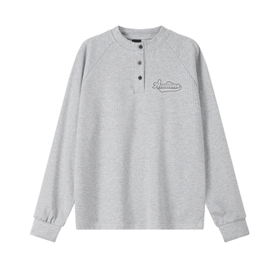 ANDTIME正品亨利领肌理感T恤