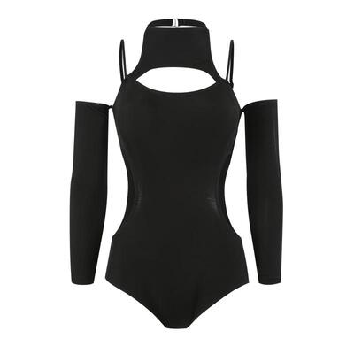 性感泳衣遮肉三角连体女